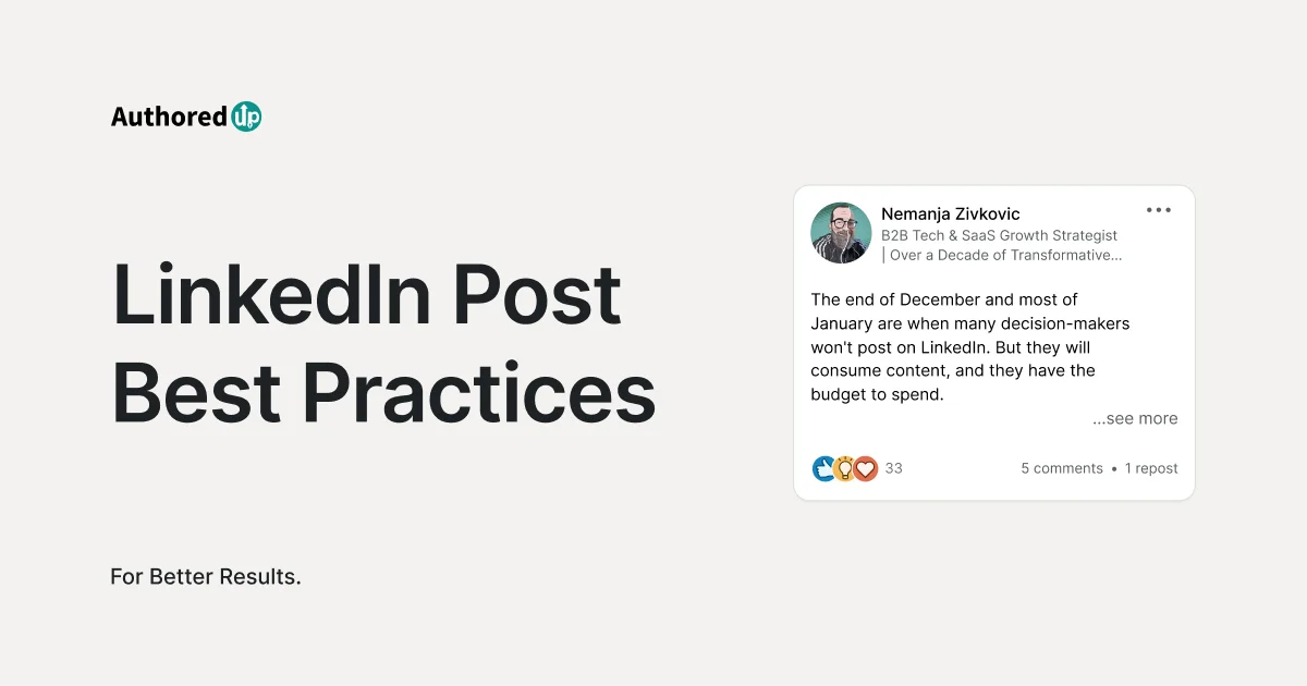 6 Linkedin Post Best Practices To Boost Your Growth In 2024